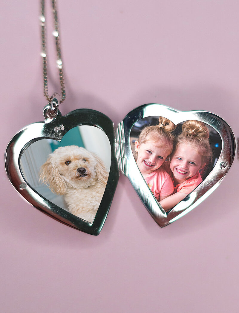 Sterling Silver photo locket necklaces, personalised with your photos ...